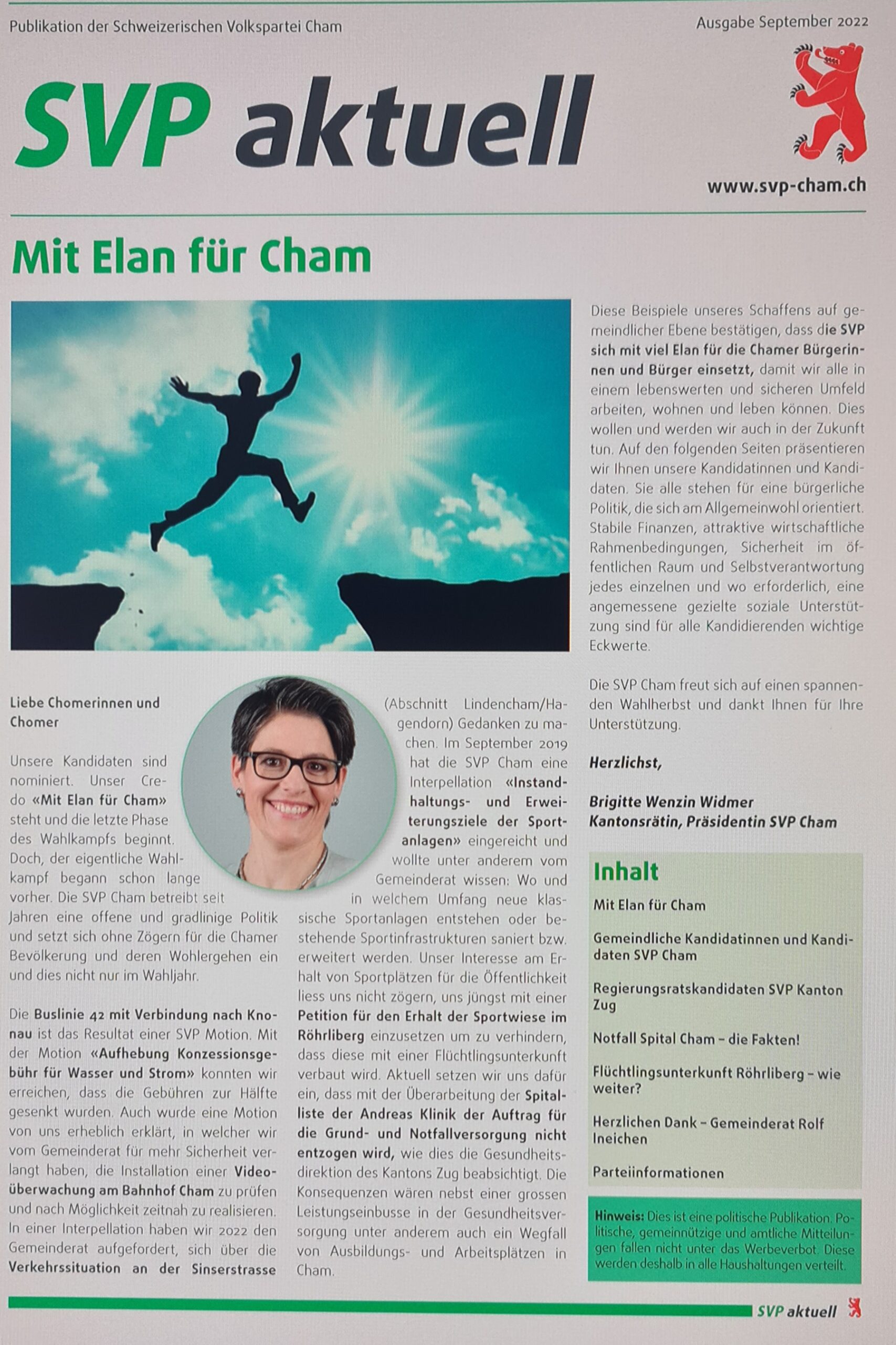 SVP Kanton Zug - SVP Cham